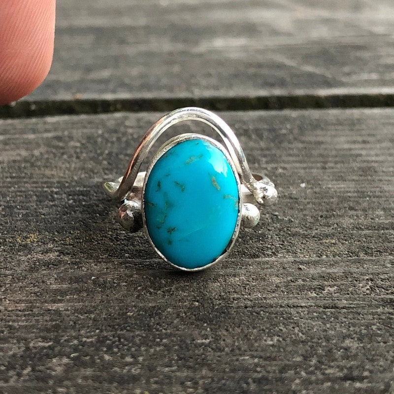 Turquoise Silver Ring - Etsy