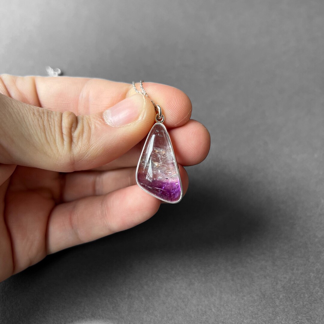 Natural Melody Stone Super 7 Silver Necklace, Rare Beaty Super Seven ...