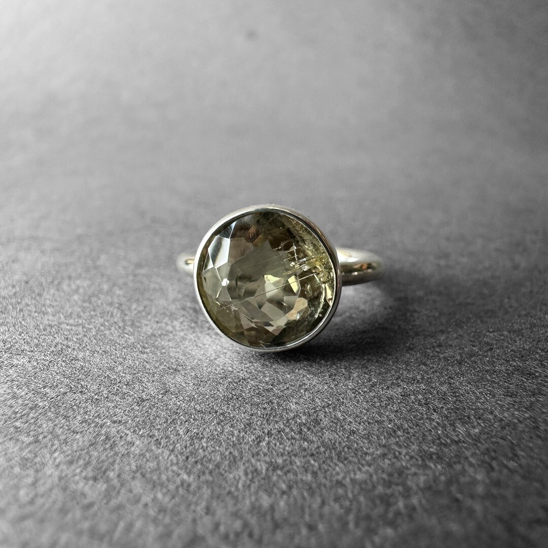 Natural Turkish Diaspore Crystal Ring, Elegant Genuine Diaspore Stone ...