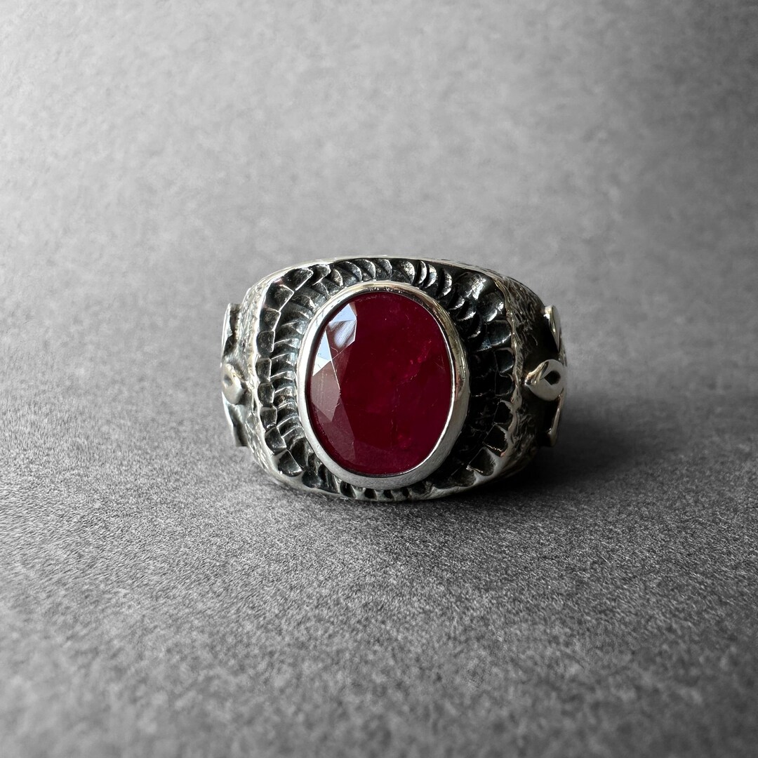 SOLD OUT!! Reserved From Jeffery, Natural Burmese Ruby Men Ring ...
