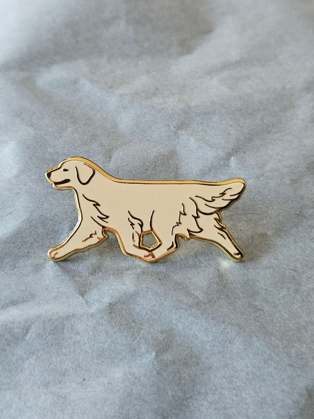Golden Retriever Enamel Pin Badge Pedigree Pins by Keilidh Bradley - Etsy
