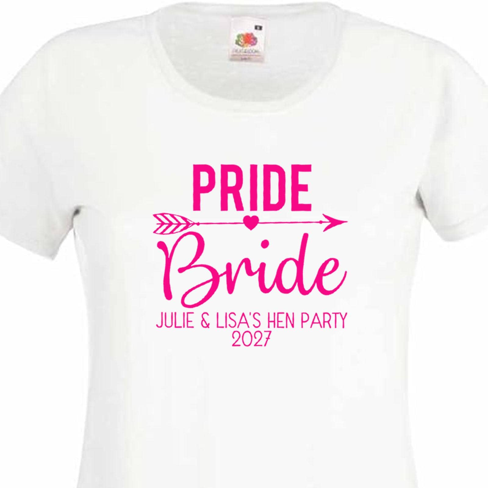 Lesbian Hen Party T-shirt: LGBT Pride Bride, Personalized Lesbihens ...