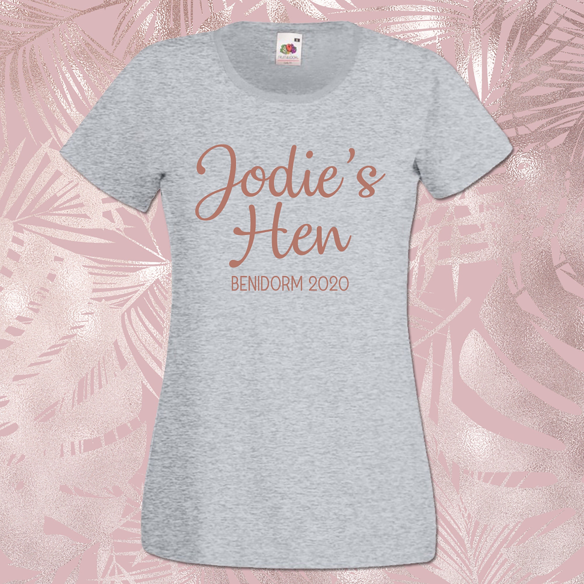 Personalised Hen T-shirts Rose Gold Hen Do Team Top Ladies - Etsy