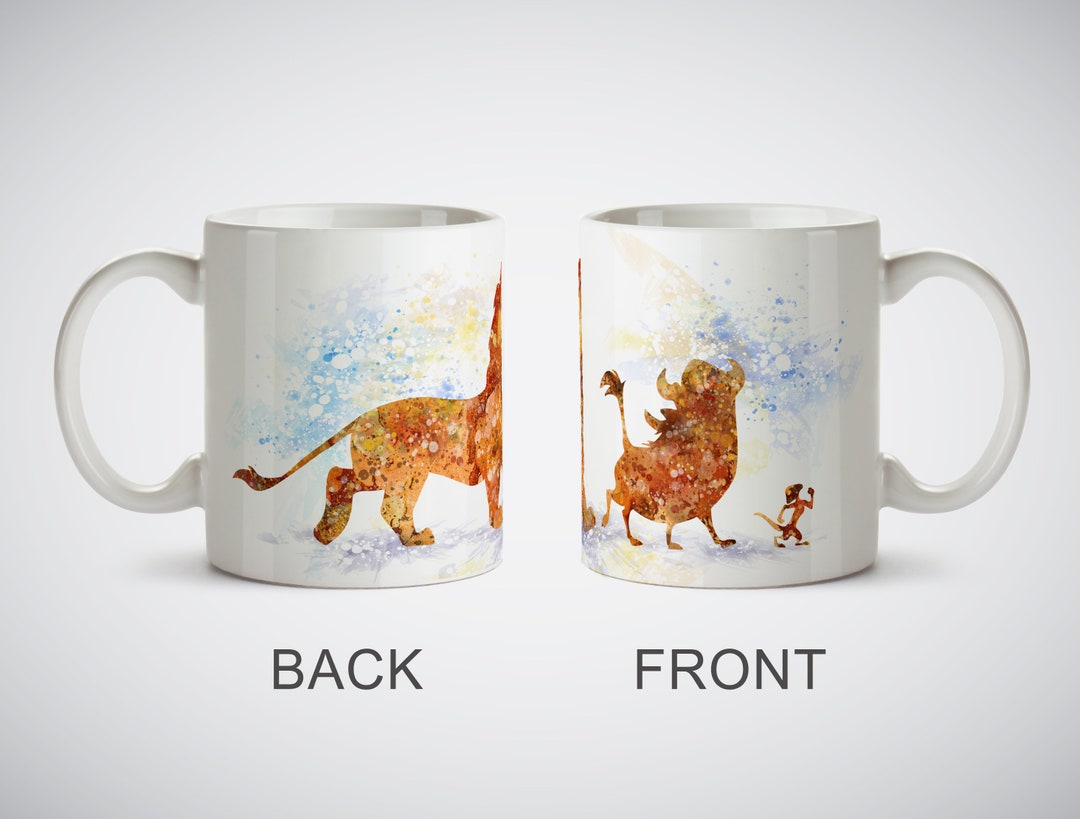 The Lion King Simba Timon Pumbaa Mug Watercolor Art Print Cup Coffee ...