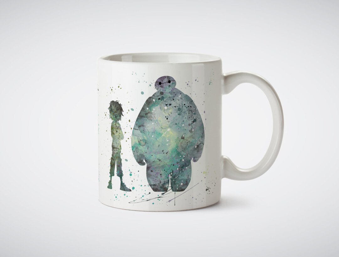 Hiro Hamada and Baymax Big Hero 6 Watercolor Art Print Cup Coffee Tea ...