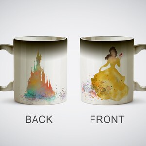 Beauty and the Beast Belle Mug Watercolor Art Print Cup Coffe - Etsy