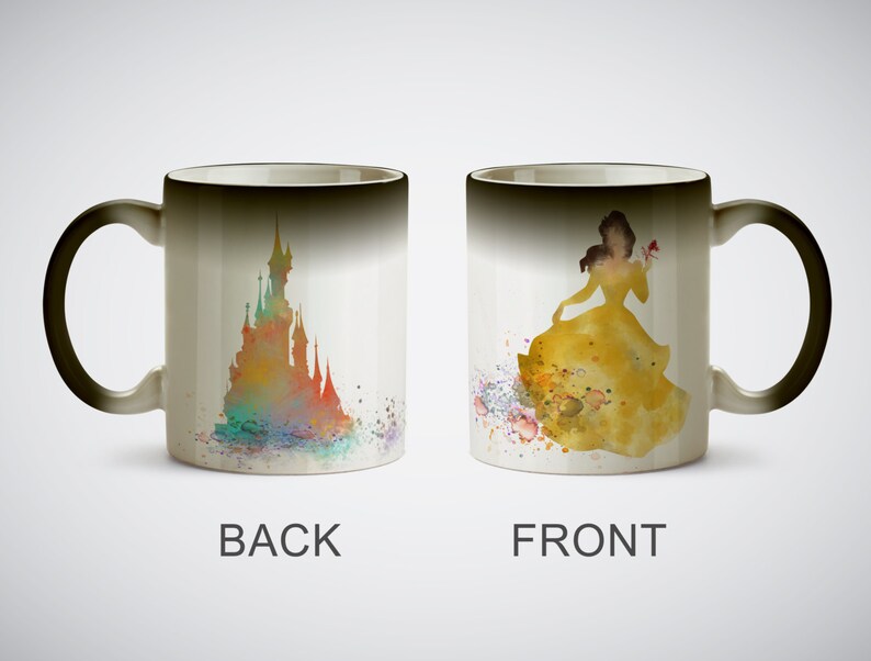 Beauty and the Beast Belle Mug Watercolor Art Print Cup Coffe - Etsy