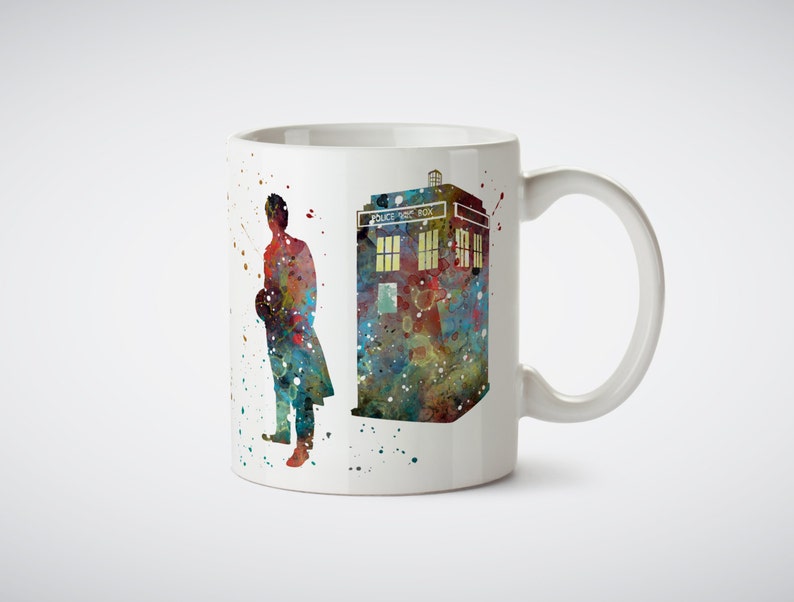 Tardis Doctor Who Quote Mug Watercolor Art Print Cup Coffee Tea Ceramic ...