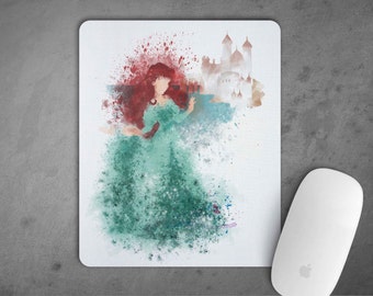 Ariel and Flounder the Little Mermaid Watercolor Mousepad | Etsy