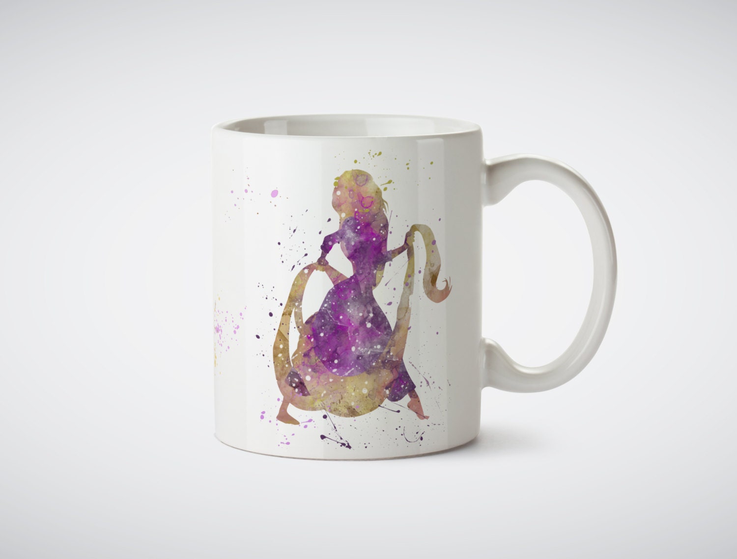 Rapunzel Tangled Magic or White Mug Watercolor Art Print cup | Etsy