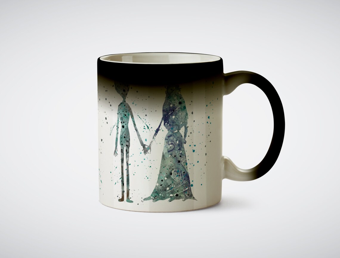 Tim Burton's Corpse Bride Emily and Victor Watercolor Art | Etsy