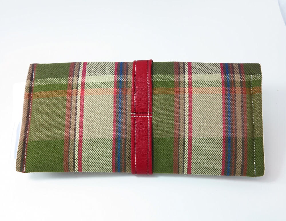 Plaid Clutch-plaid Wallet-red Leather Swivel Snap Closure Clutch Purse ...