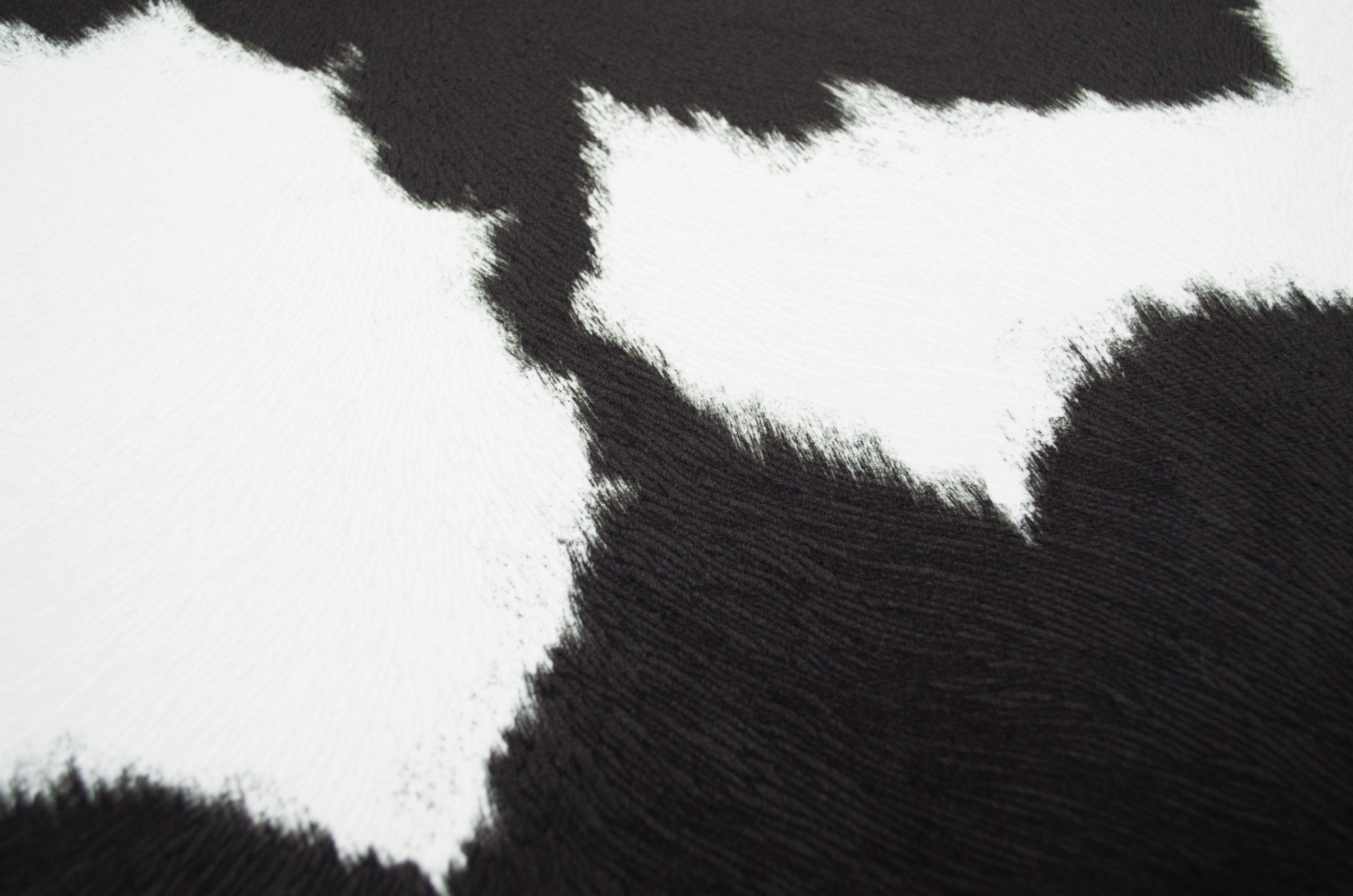 Black Faux Cowhide Moo Moo Black | Faux Cow Hide Hair on Hide Velvety ...