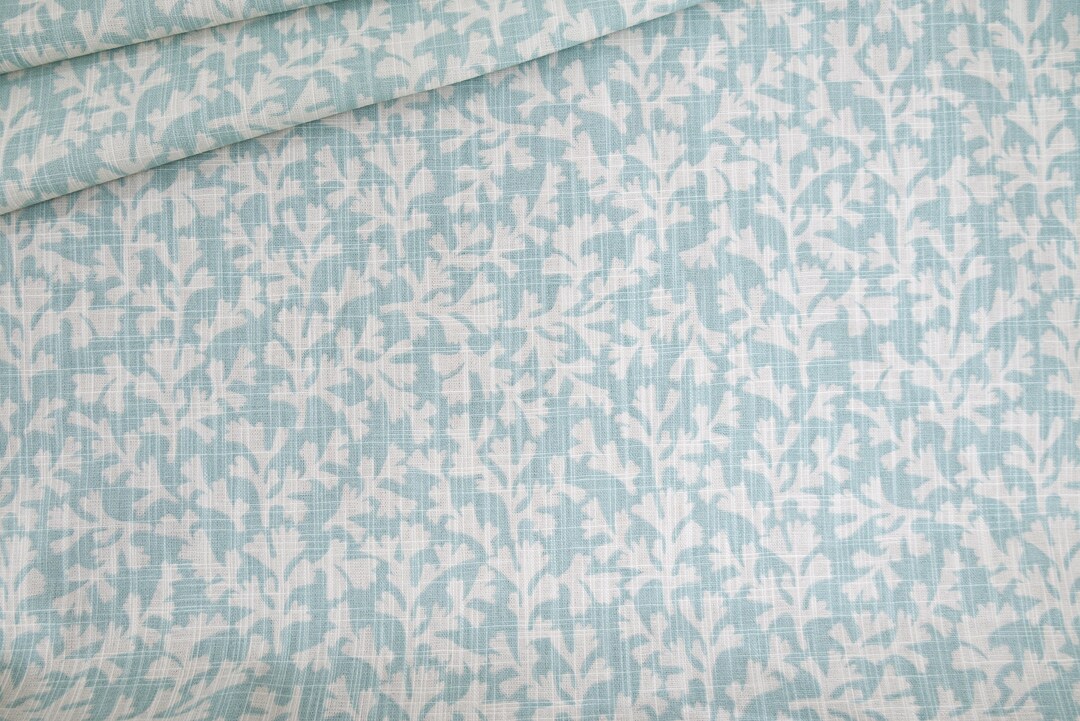 Coastal Fabric, Sea Tumble Blue Haze Slub Canvas by Premier Prints | by ...