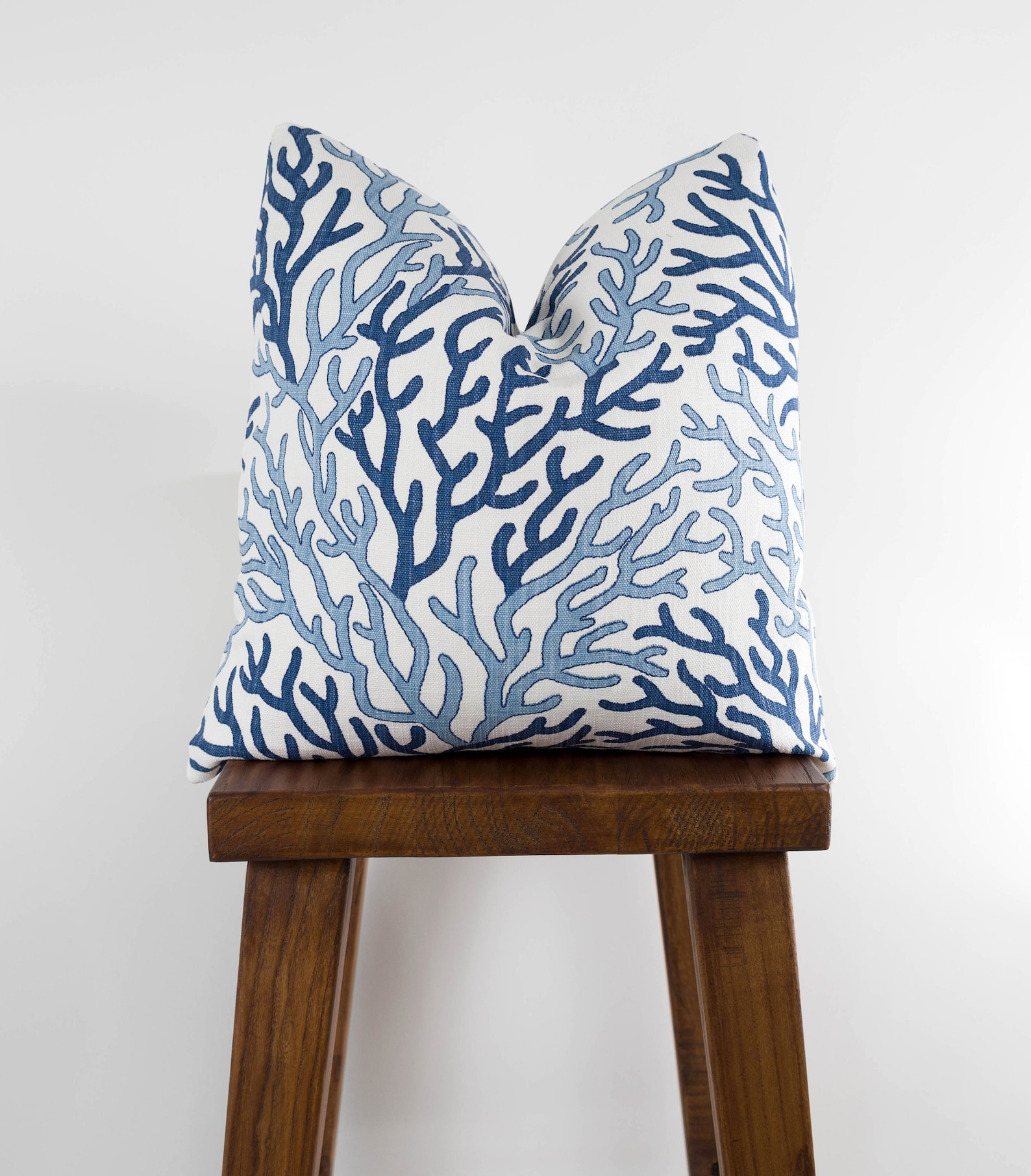 Coastal Pillow Cover Nautical Throw Pillows Navy Blue Coral - Etsy
