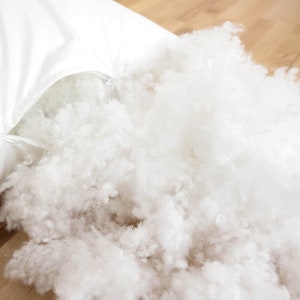 Pillow Insert With Down Alternative Cluster Fiber Fill, Adjustable With ...