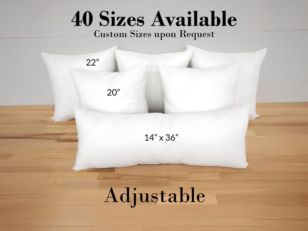 Pillow Insert With Down Alternative Cluster Fiber Fill, Adjustable With ...