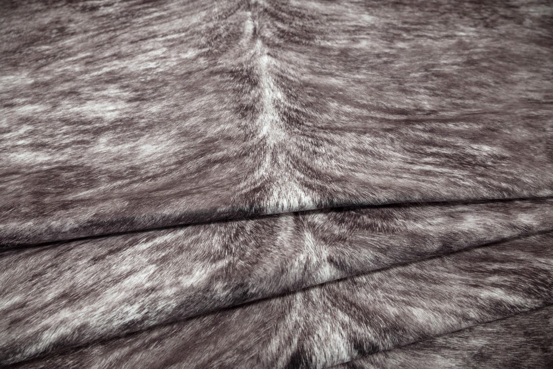 Brindle Faux Cowhide | Brazilian Printed Hair on Hide Velvety Fabric ...