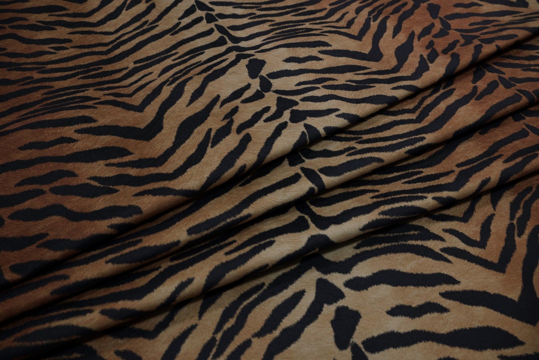 Tiger Upholstery Fabric by the Yard With Velvety Soft Texture - Etsy