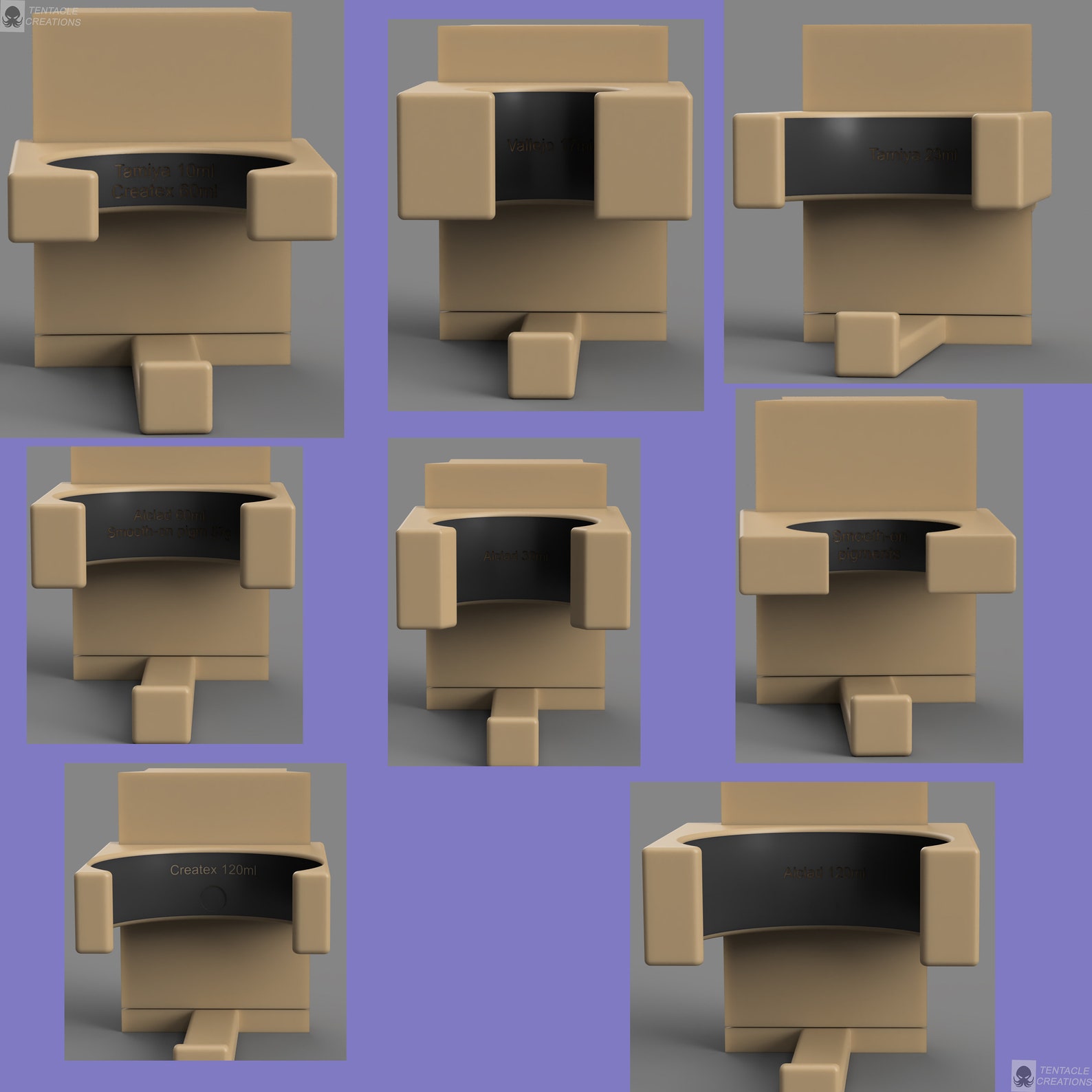 STL 3d File - Modular Paint Rack Wall Mounted Designed by ...