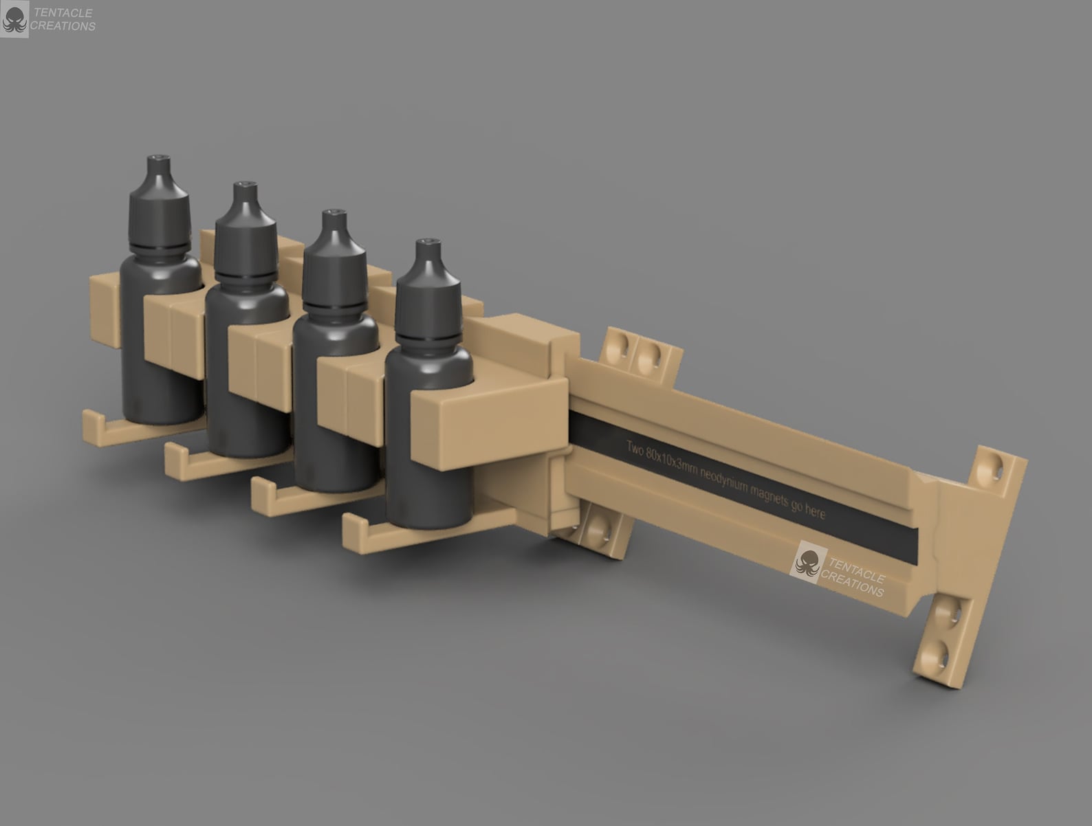 STL 3d File - Modular Paint Rack Wall Mounted Designed by ...
