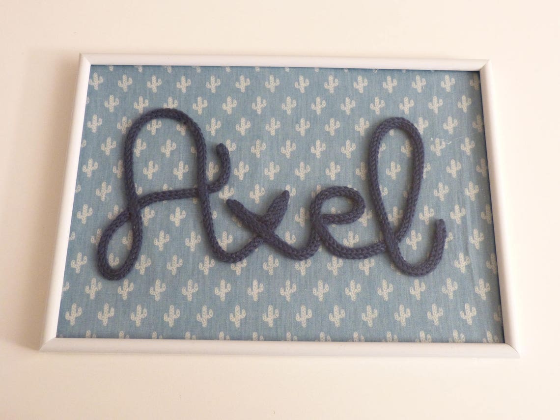 Axel frame: Customize the word or name in knitting and your | Etsy