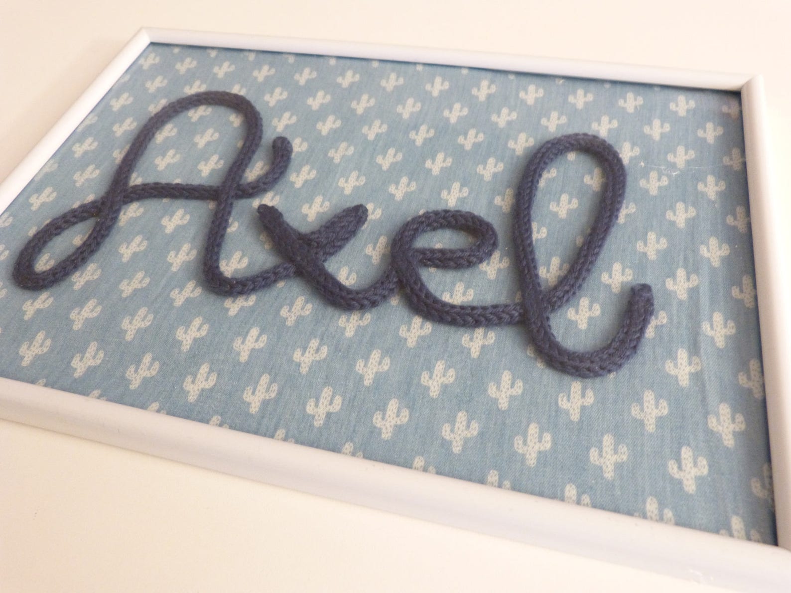 Axel frame: Customize the word or name in knitting and your | Etsy