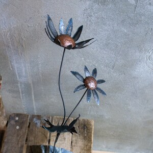 Metal Flowers Wrought Iron Daisy Metal Art by Thesteelstylethings Iron ...