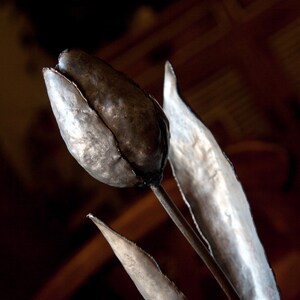 Unique Sculpture Мetal Tulip, Amazing Metal Flower Welded Forged Art ...