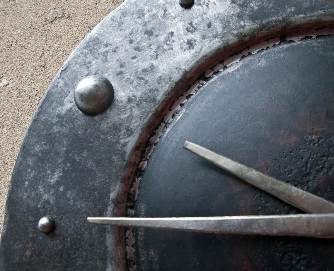 Metal Round Wall Clock, Pendulum Clock Industrial Design, Whimsical Art ...