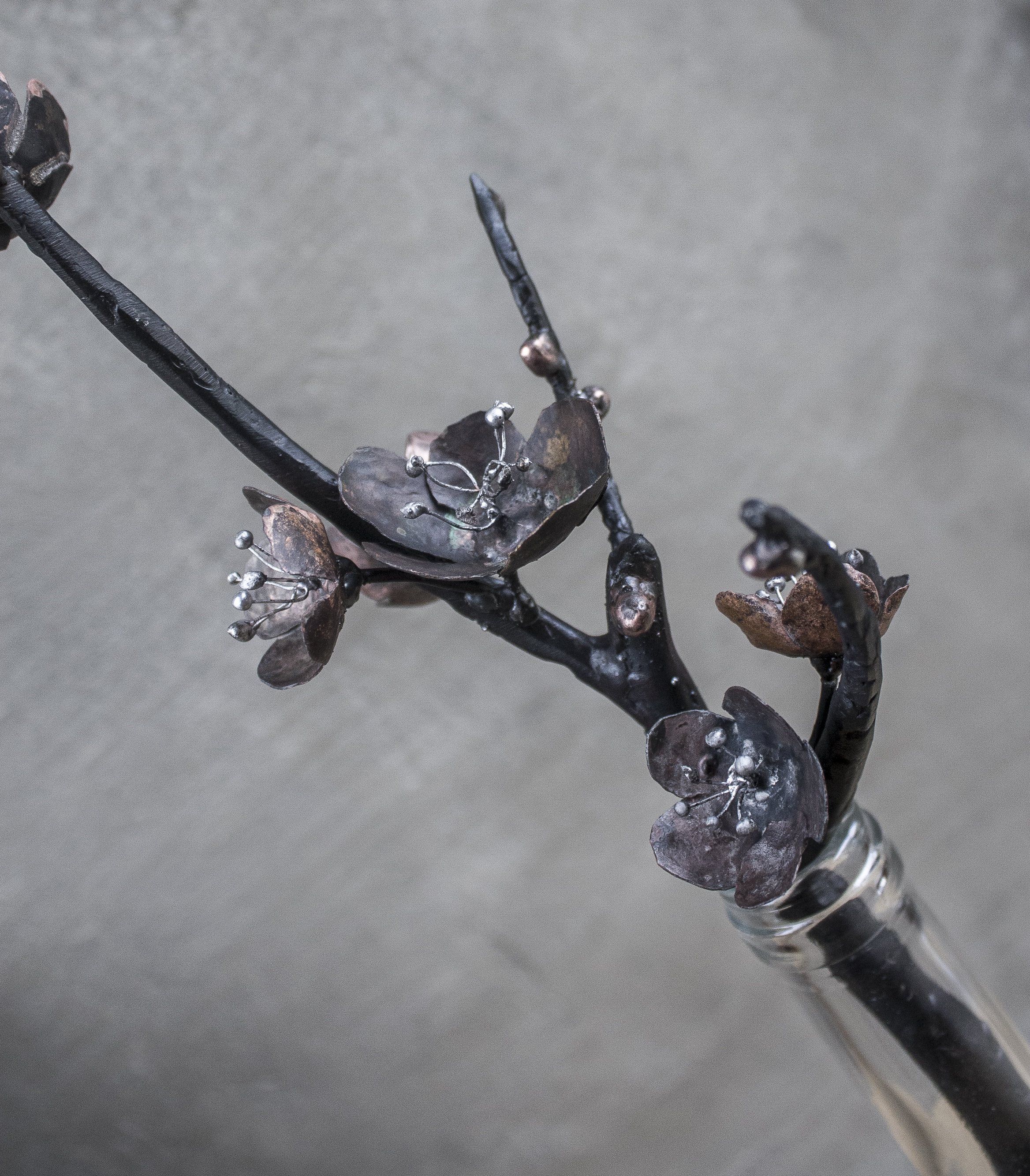 Metal flower sculpture Japanese cherry blossom sakura made | Etsy