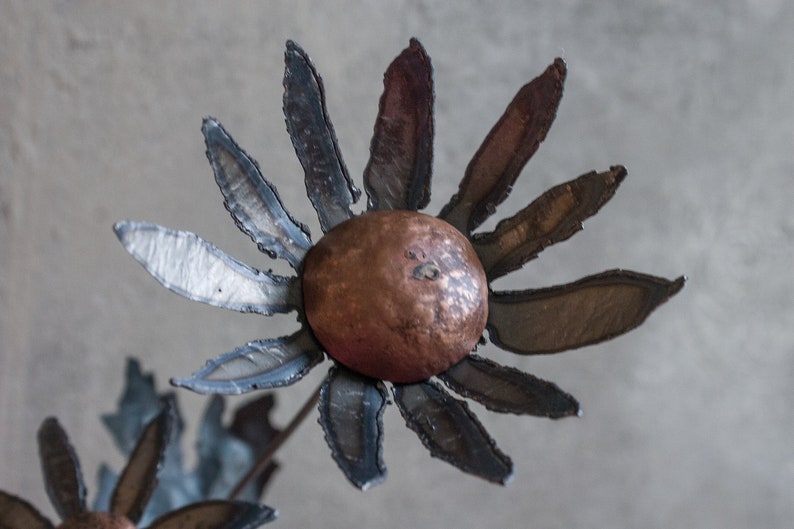 Metal Flowers Wrought Iron Daisy Metal Art by - Etsy