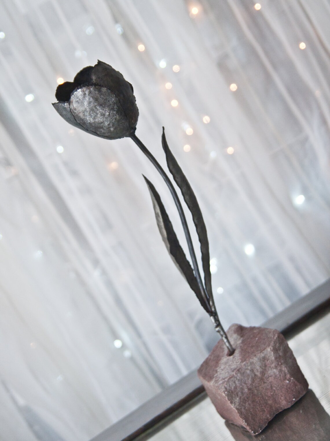 Metal Tulip Welded Flower Art Steel Wrought Iron Art 6th - Etsy