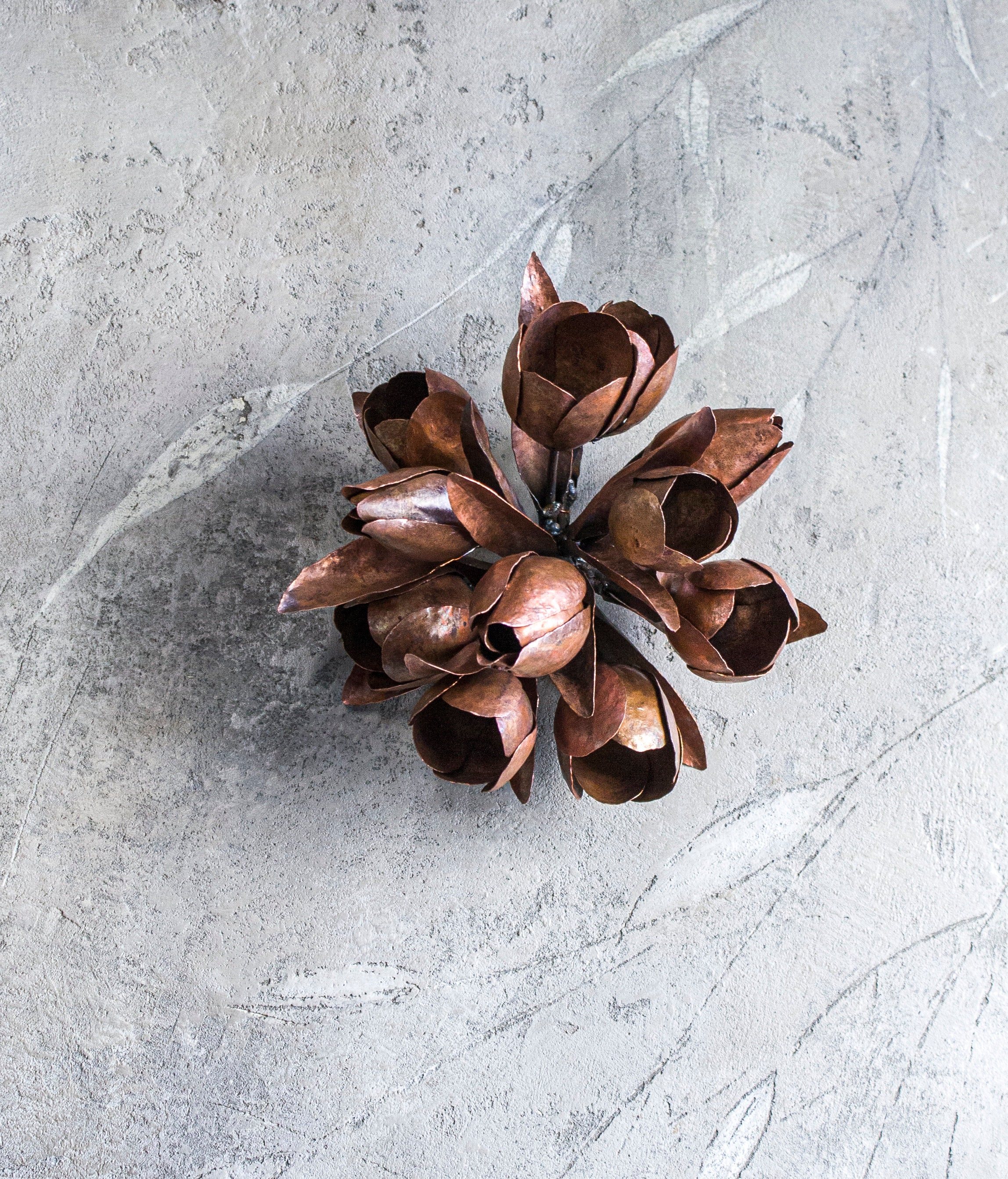 Metal Tulips Bouquet Unusual Sculpture From Wrought Copper - Etsy