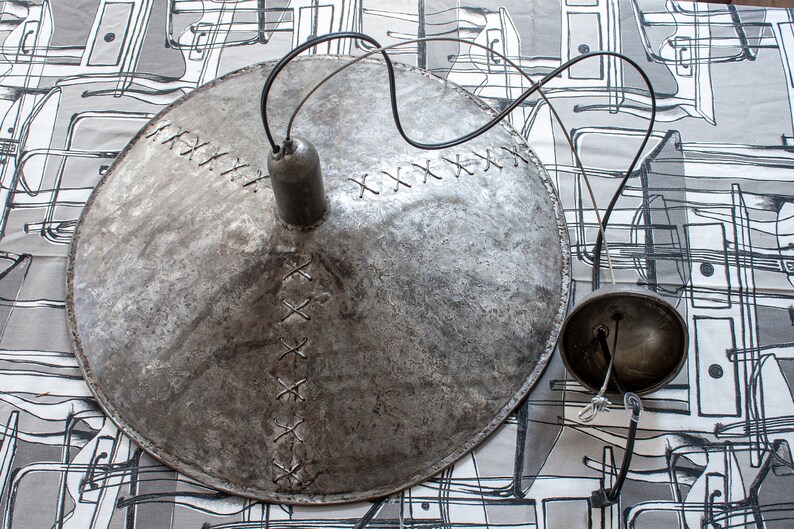 Unusual Metal Hanging Lamp simple design whimsical metal | Etsy