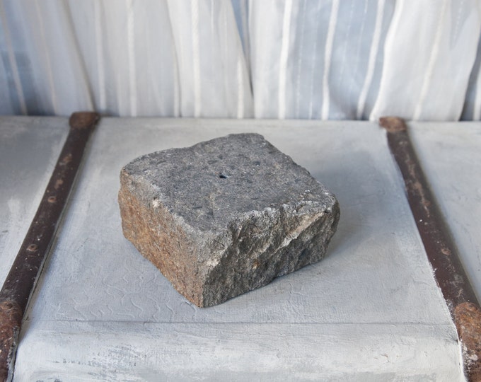 Gray Stone Base Sculpture Pedestal Gray Granite Base With Hole for ...