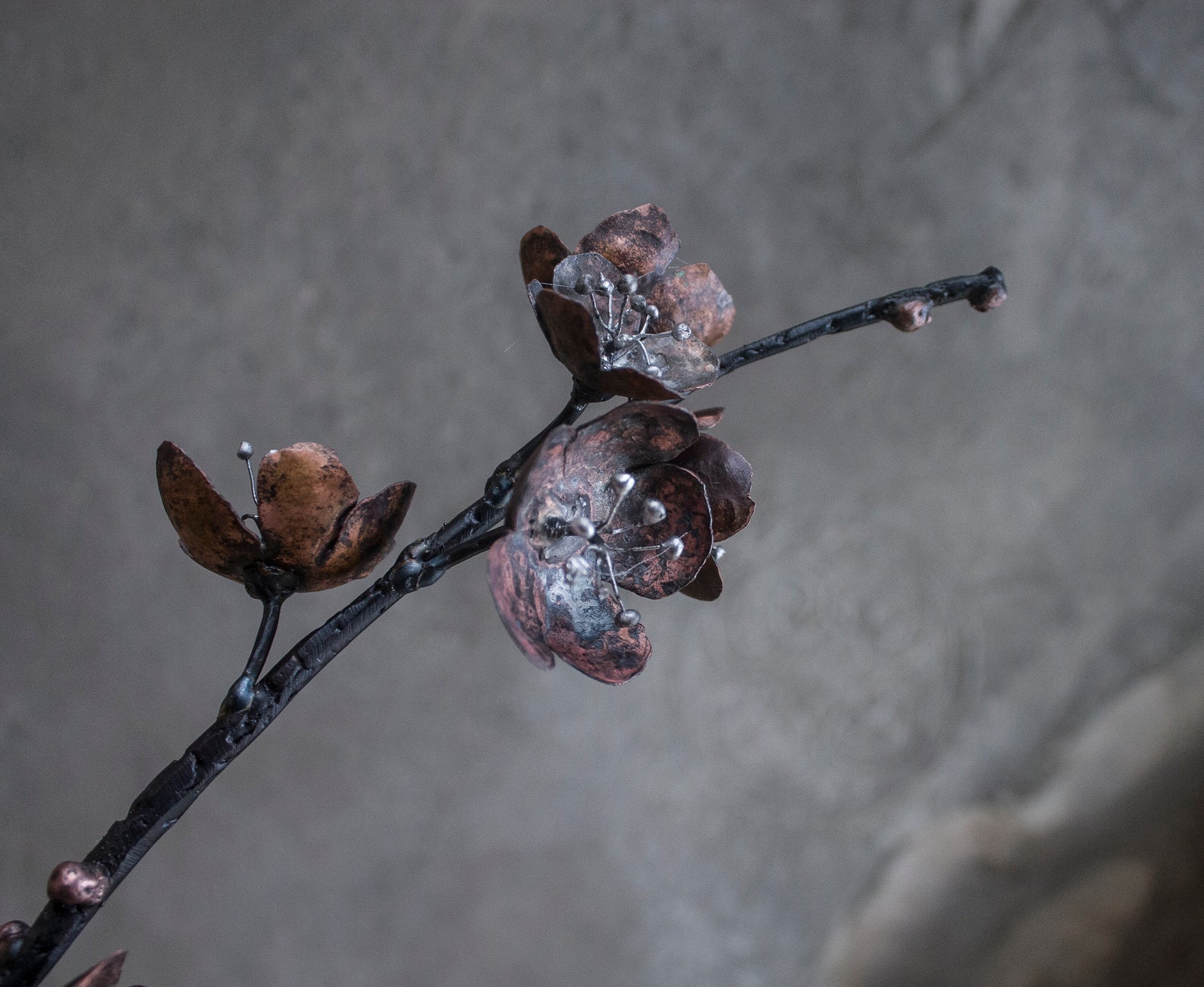 Metal flower sculpture Japanese cherry blossom sakura made | Etsy