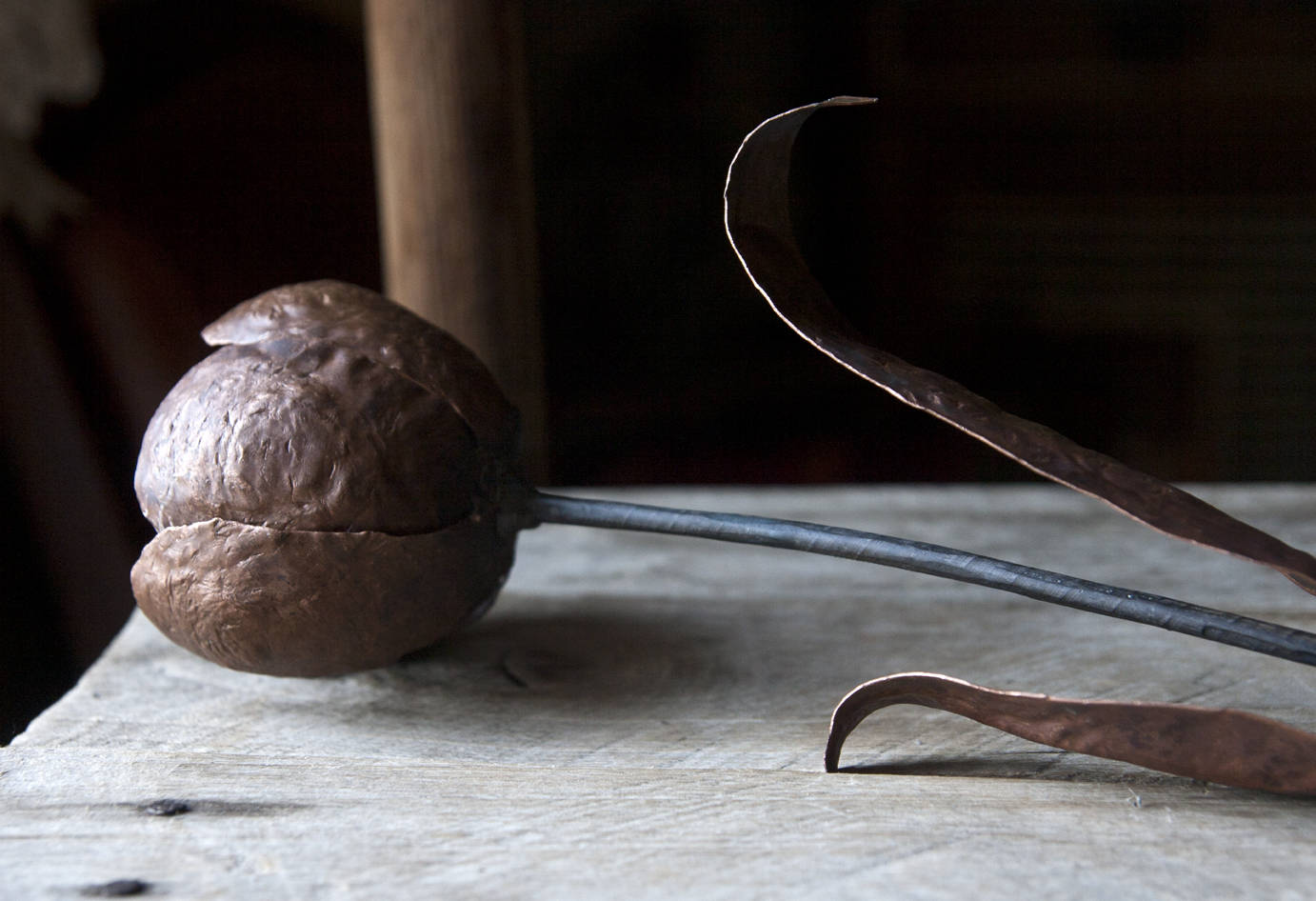 Copper Tulip metal flower garden sculpture unusual flower | Etsy