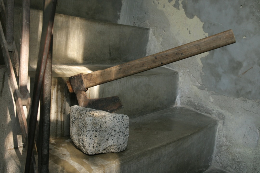 Bulgarian EXCALIBUR Axe in Stone Sculpture by the Steel Style Things ...
