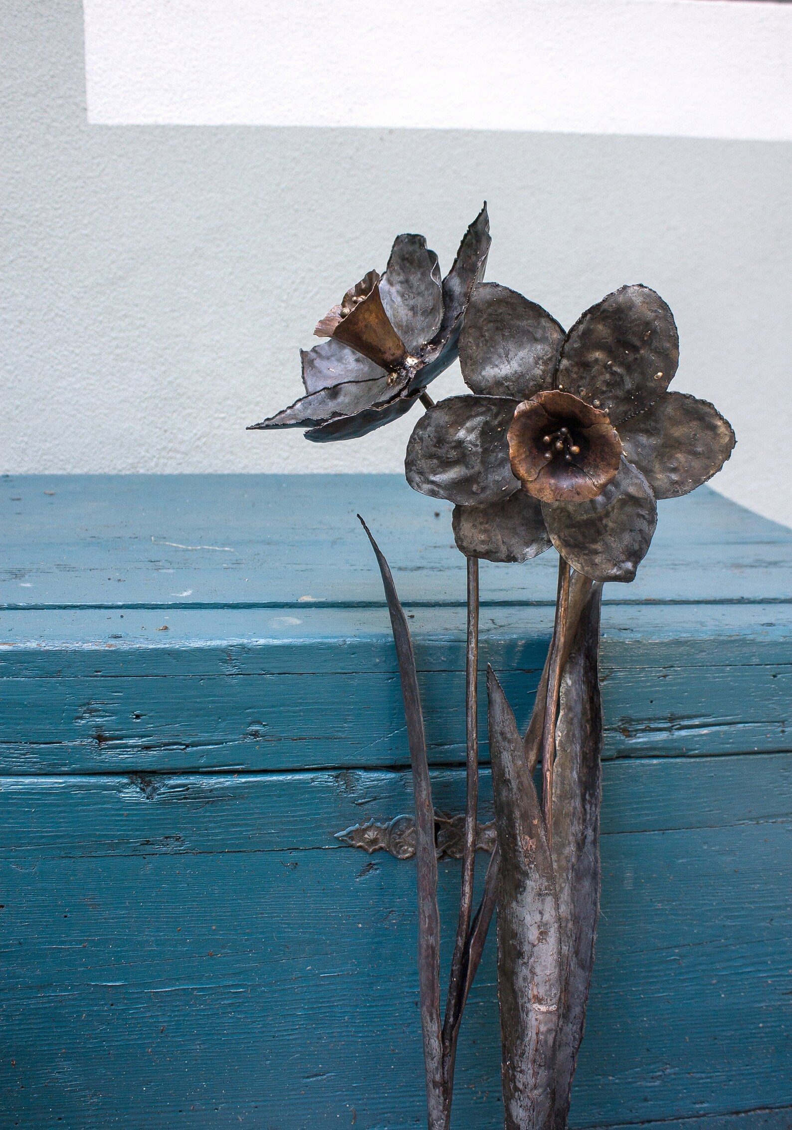 Wonderful Metal Flower Daffodil Metal Sculpture One of a - Etsy