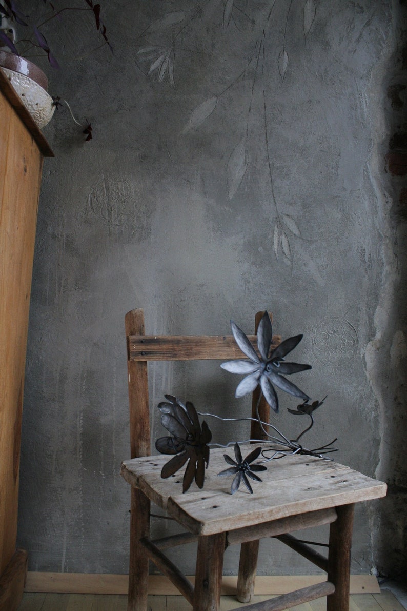 Metal Flowers Rustic Bouquet Wrought Iron Art Thesteelstylethings ...