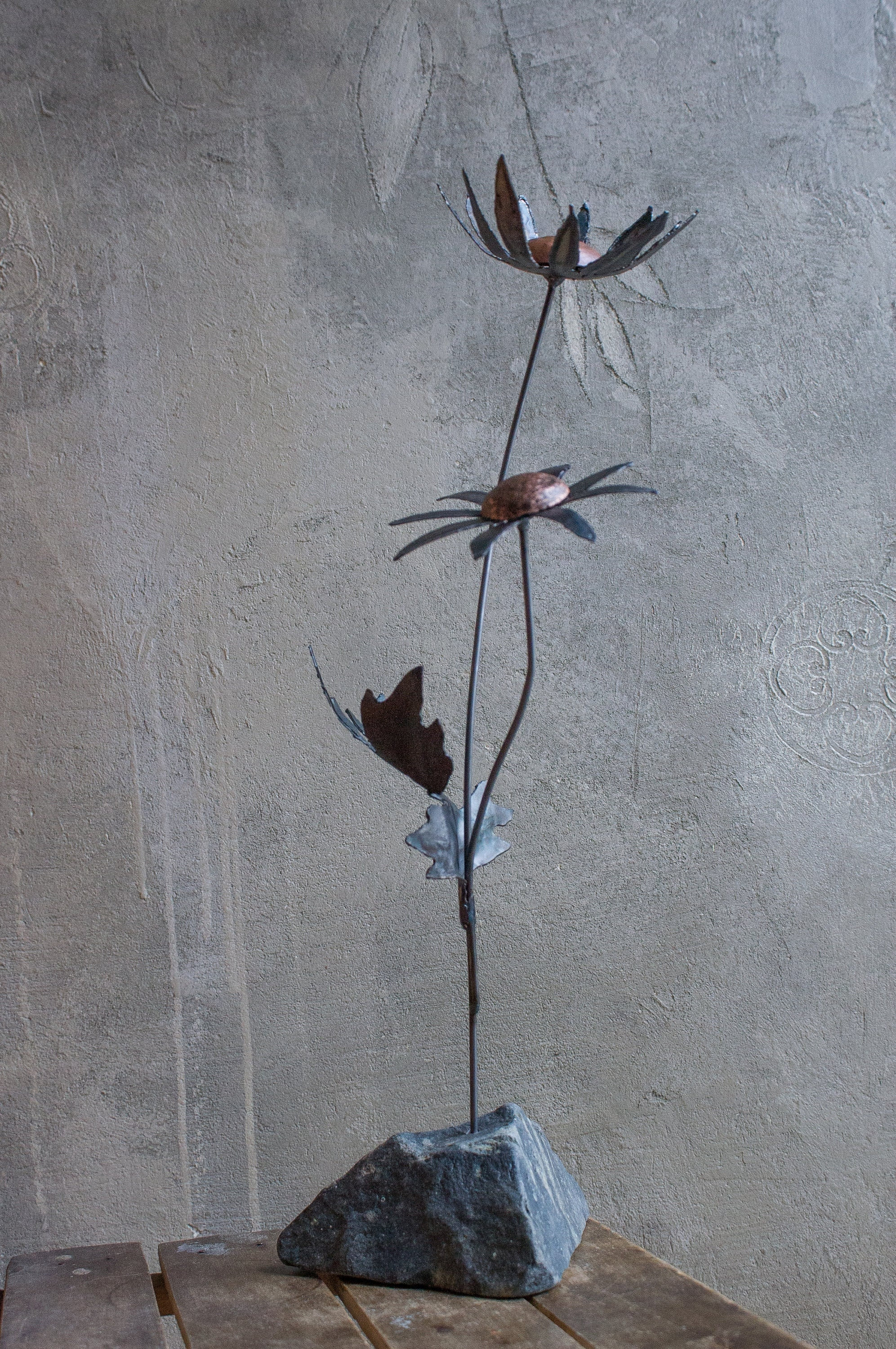 Metal Flowers Wrought Iron Daisy Metal Art by - Etsy
