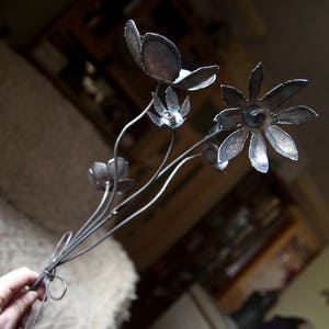 Metal Flowers Rustic Bouquet Wrought Iron Art Thesteelstylethings ...