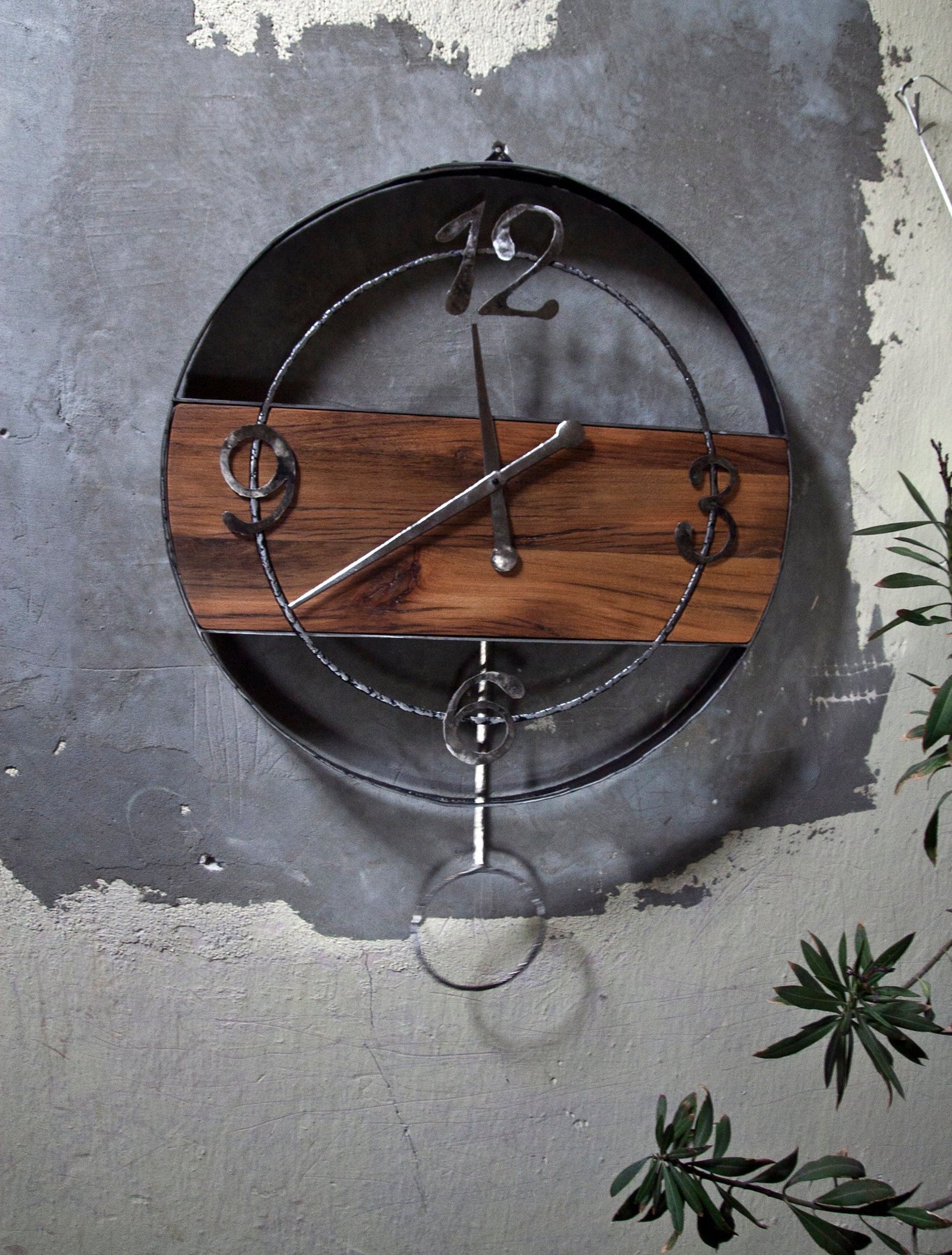 Large Pendulum Wall Clock Modern Industrial Clock Supreme - Etsy