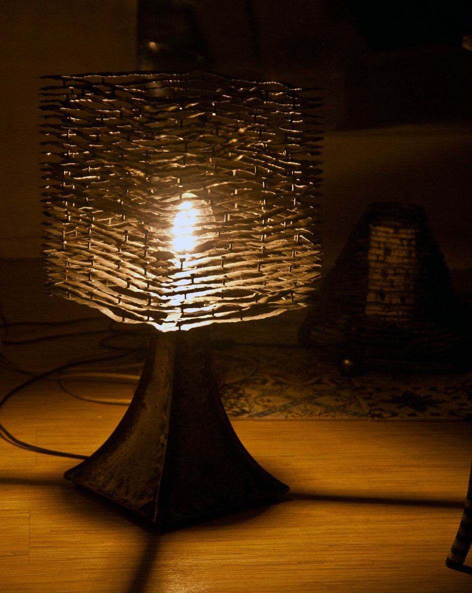 Stunning Industrial Design Metal Lamp wrought iron art lamp | Etsy