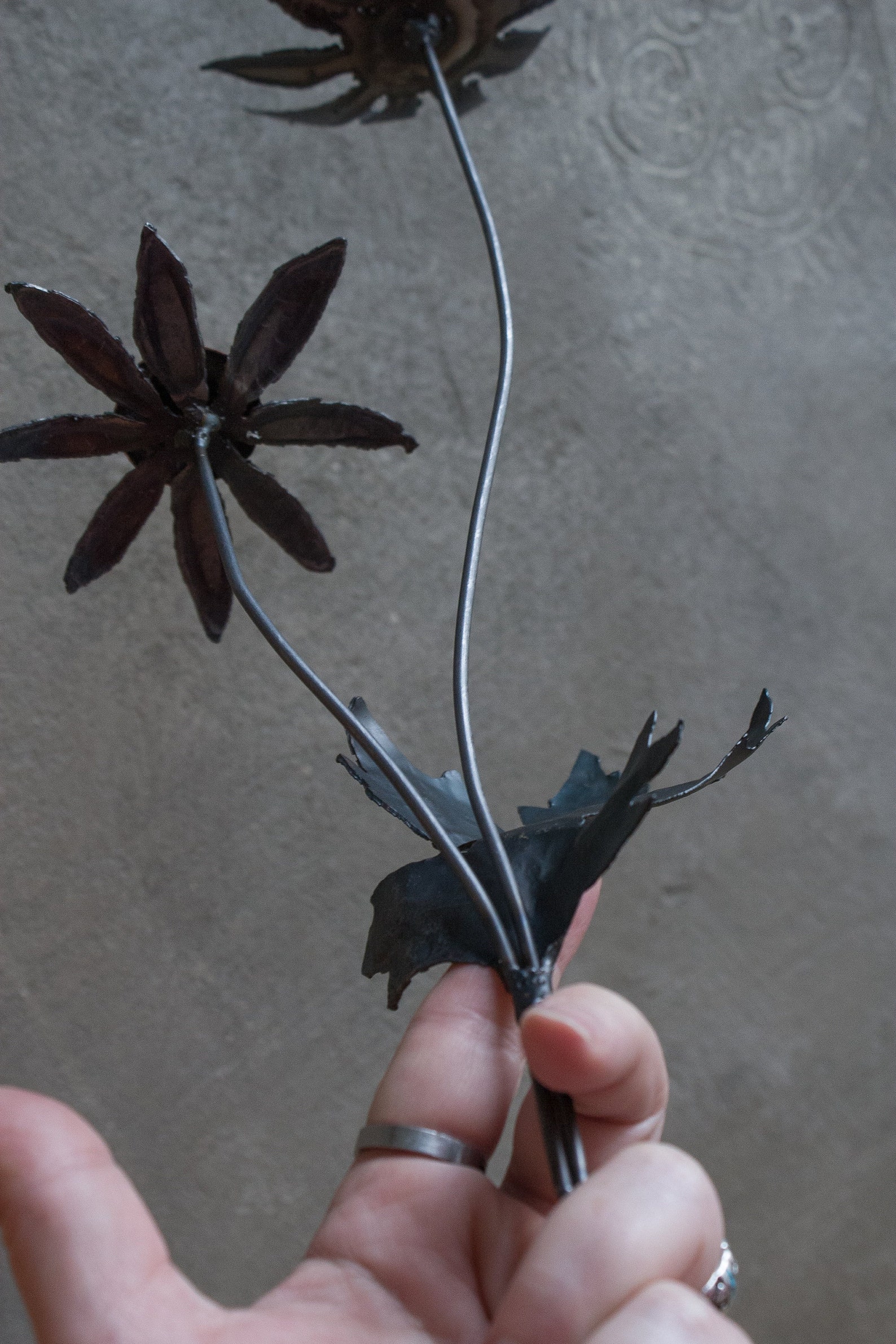 Metal Flowers Wrought Iron Daisy Metal Art by - Etsy