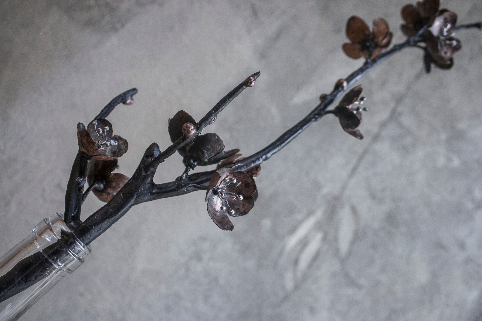 Metal flower sculpture Japanese cherry blossom sakura made | Etsy