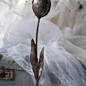 Iron Tulip Metal Flower Welded 3d Art Decor Steel Tulip Yard or Garden ...