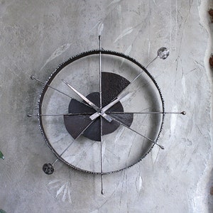 Metal Industrial Clock, Absolutely Stunning Round Wall Clock, Non ...