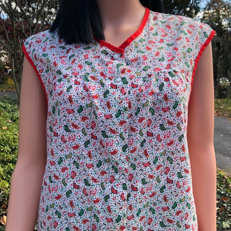 70s Smock Top Apron - Etsy